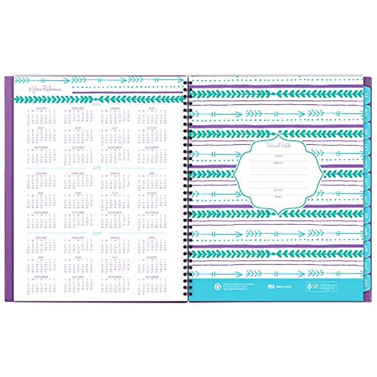 AT-A-GLANCE Academic Year Monthly Planner/Appointment Book, July 2016 - June 2017, 8-1/2"x11", Design Selected for You May Vary (183-900A)