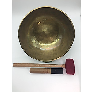 10" handmade Himalayan singing bowl, hand beaten by Nepali artisans to make magical tones by Shambhala Arts & Handcrafts