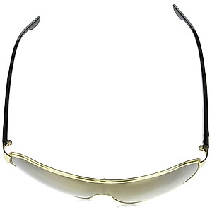 Southpole mens 5012sp Handsome UV Protective Metal Shield Sunglasses for Men Trendy Gifts Men 148 mm, Gold & Black, mm US
