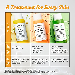 Farmacy 2% Salicylic Acid Toner for Face - Deep Sweep Gentle BHA Exfoliant for Oily Skin - Refines Texture with Papaya Enzymes & Moringa Water for a Healthy-Looking Complexion (120ml)