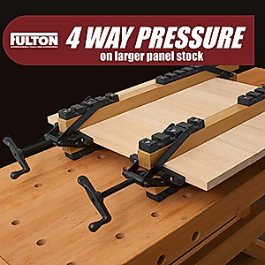 2 Pack of 4 Way Pressure Clamps For Clamping Panels - Using Pressure From All Four Directions. Ideal For Woodworkers and Cabinet and Furniture Makers (2 four way pressure clamps)