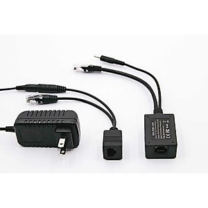 PoE Texas | Passive PoE to 12 Volt Power Over Ethernet Extension Compatible with Foscam or Other 12 Volt Cameras and Devices - Up to 328 ft [POE-12V10W-KIT]