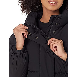 Amazon Essentials Women's Crop Puffer Jacket (Available in Plus Size), Black, Medium