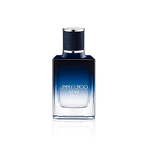JIMMY CHOO Man Blue Eau de Toilette - Long Lasting Fragrance with notes of Black Pepper, Cypress & Vanilla Bean - Leathery & Woody - 1.0 fl. oz.