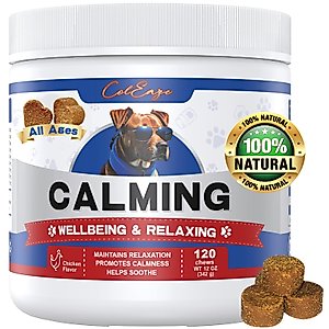Calming Chews for Dogs - Dog Anxiety Relief - Dog Calming Treats - Dog Calming Chews 120 Count - Chicken Flavor