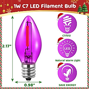 Enhon 2 Pack Accessory Cord with 1 LED Light Bulb, 6ft Black Cord with On/Off Switch for Halloween Pumpkin, Blow Mold, Craft Projects, Paper Lantern, Village House, Holiday Ceramic Trees (Purple)