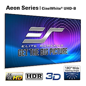 Elite Screens Aeon Series, 100-inch 16:9, 8K / 4K Ultra HD Home Theater Fixed Frame EDGE FREE Borderless Projector Screen, CineWhite UHD-B Front Projection Screen, AR100WH2