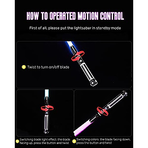 Dueling Light Saber, Motion Control Lightsabers for Adults,Smooth Swing Light Saber with 10 Sound Fonts,RGB 12 Colors Changeable, Metal Hilt for Halloween Cosplay Party,Birthday Gift, Grey,S9