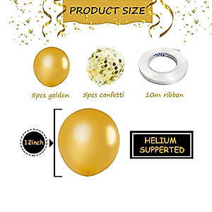 ECam Large - Gold One Balloon for First Birthday, 40 Inch Number 1 Balloon, Gold 1st Birthday Balloons, Confetti Balloons, Gold 1 Balloon 1st Birthday Decorations for Boys, 1 Year Old Balloon