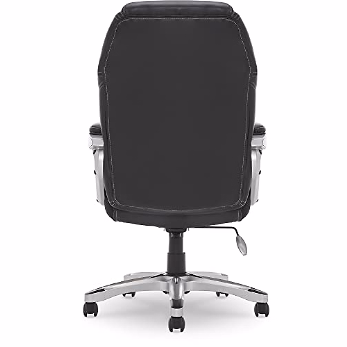 Serta Executive Office Padded Arms, Adjustable Ergonomic Gaming Desk Chair with Lumbar Support, Faux Leather and Mesh, Black