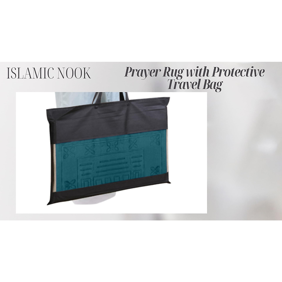 ISLAMIC NOOK - Prayer Mat with Back Support Rest and Carrying Case