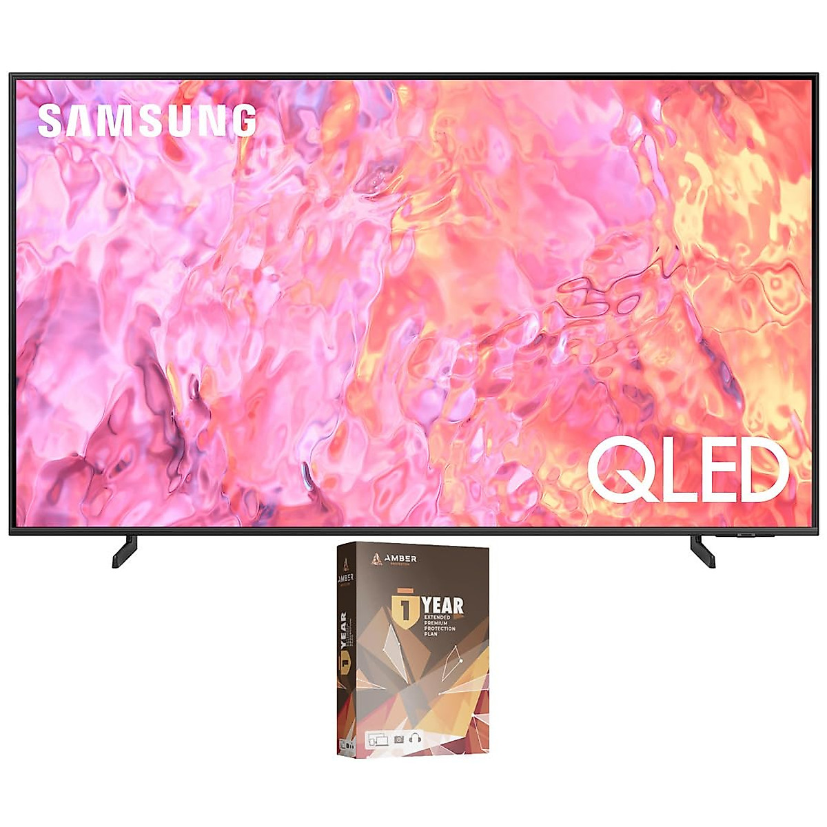 SAMSUNG QN43Q60CAFXZA 43 Inch QLED 4K Quantum HDR Dual LED Smart TV with an Additional 1 Year Extended Amber Protection (2023)(USED)