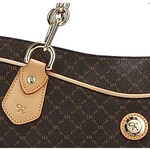 Signature Brown Trendy Traveler's Tote by Rioni Designer Handbags & Luggage