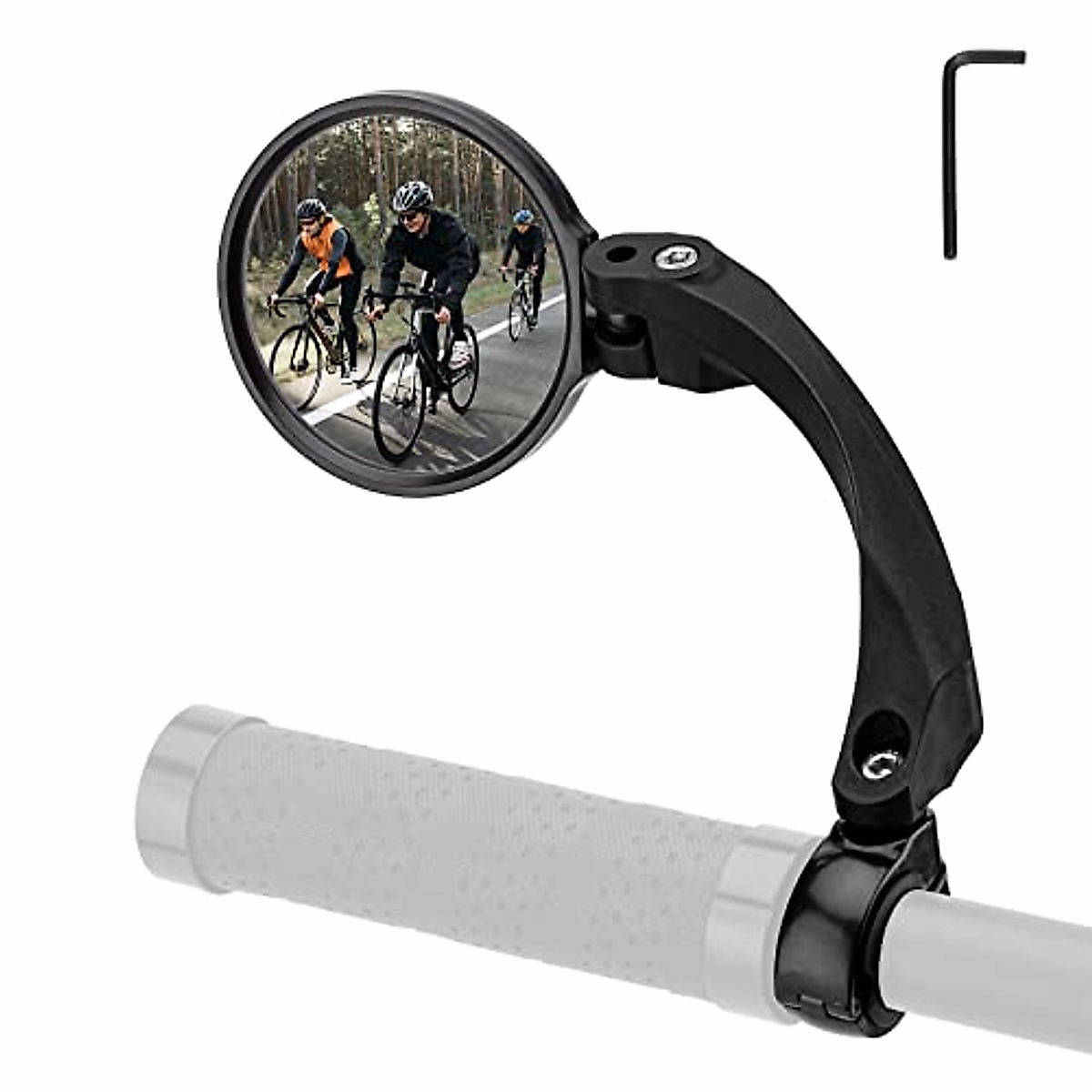 ROCKBROS Bike Mirror Handlebar Mount Bicycle Rear View Mirror Adjustable Rotatable Safety Bike Accessories Bike Mirrors for Mountain MTB Road E-bike