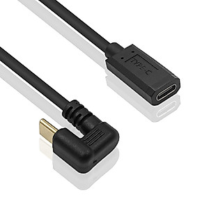 Poyiccot USB C Extension Cable Short, U Shape 180 Degree USB C Extender, 10Gbps 3A USB 3.1 Type C Male to Female Extension Cable for Smartphone, MacBook Pro & USB C Charger, 1ft/30cm