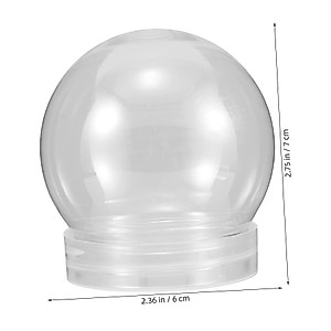 Plastic Snow Globe 10pcs DIY Snow Globe Water Globe Clear Plastic Ball with Screw Off Cap Fillable Water Globe Cookies Candy Jar for DIY Crafts Christmas Home Decoration