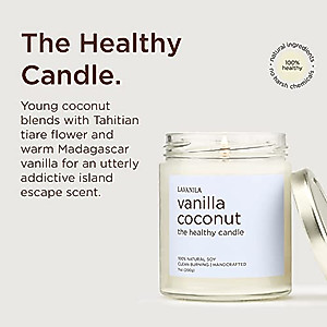 Lavanila Natural Soy Candle (2-Pack), Vanilla Coconut Scented - Clean Burning, Handcrafted, 7 oz Each