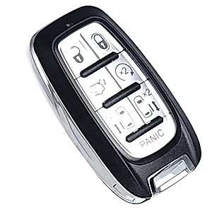 Key Fob Replacement Fits for Chrysler Pacifica 2017 2018 2019 2020 2021 Voyager 2020 Proximity Smart Keyless Entry Remote Control 68217832AC 68217832AB 7 Buttons