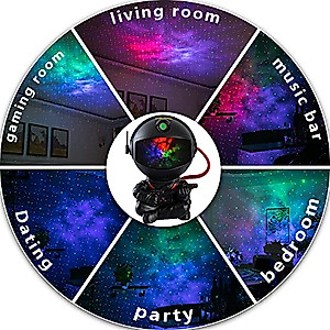 SHJQJJLBCQ Galaxy Projector, Astronaut Light Projector, Star Projector, Kids Night Light, Projector Lights for Bedroom, Adult Playroom,Ceiling, Room Decoration