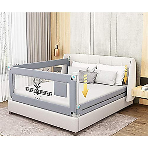 Lsbod Bed Rail for Toddlers,Baby Bed Rail Guard for Kids,Safety Side Bedrail for Twin,Double,Full,Queen,King Size Bed(1side 59" Lx27 H)