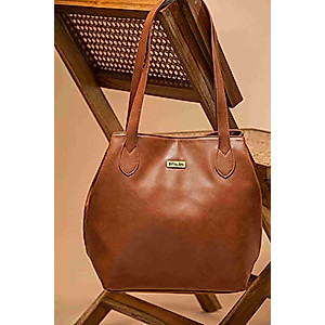 ESTALON Women Structured Shoulder Bag (Tan)