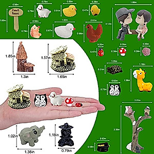 Fairy Garden Accessories, Fairy Garden Kit, 49 Pieces Miniatures for Fairy Garden Animals Kit,Miniature Figurines ,Micro Landscape Ornaments Kit,Garden DIY Kit for Outdoor Home Garden Decoration1