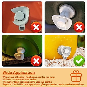 3 Pcs Push-Button Cooler Spigot Replacement, Compatible with Rubbermaid Gott Cooler Valve, Durable Beverage Jugs Faucet with Seal Ring