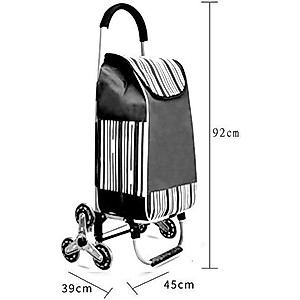 Shopping Trolley on Wheels Multi Function Shopping Cart Large Capacity Light Weight Wheeled Trolley Push Cart Bag with 6 Wheels Folding Climbing Stair Car Storage Hand Trucks,Camouflage ,S