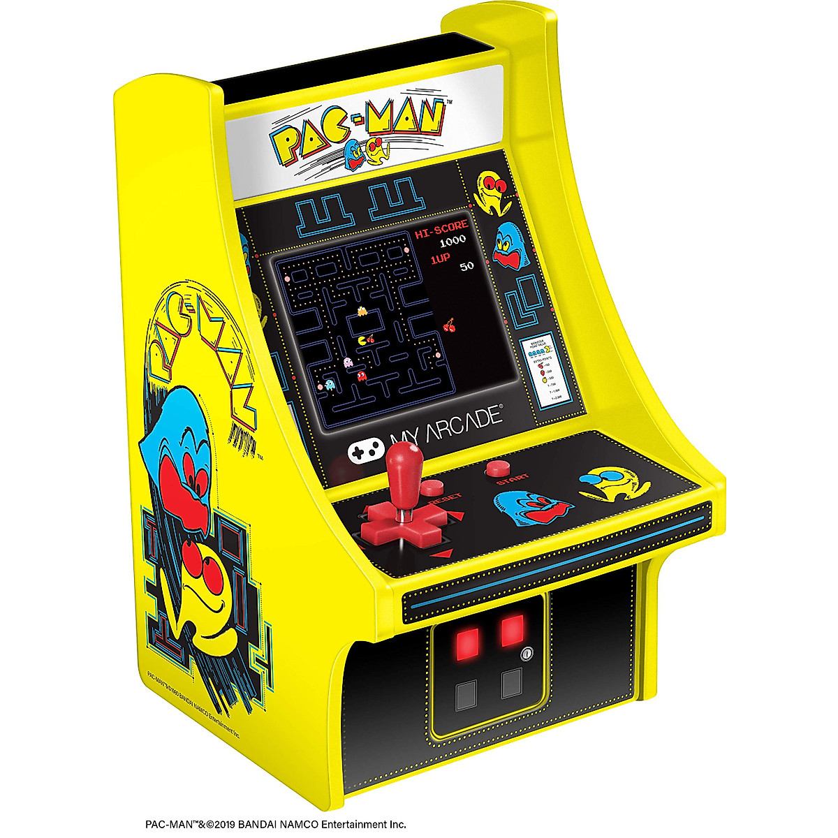 My Arcade DGUNL-3220 Micro Player Mini Arcade Machine Pac-Man Video Game, Fully Playable,6.75 Inch Collectible,Color Display, Speaker,Volume Buttons, Headphone Jack,Battery or Micro USB Powered, Black
