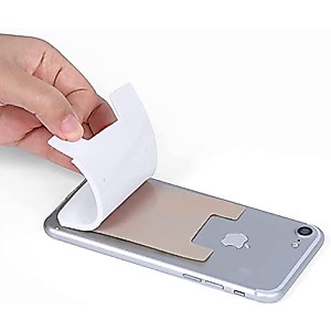 Cell Phone Wallet, Stick on Wallet (3 Pieces) by AgentWhiteUSA: (for Credit Card, Business Card & Id) | Works with Almost Every Phone | iPhone, Android & Most Smartphones (GREYBLKWHT)