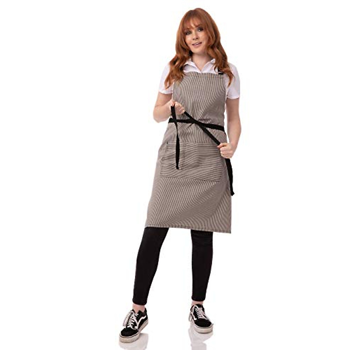 Chef Works Unisex Portland Bib Apron, Black, One Size