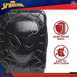 FUL Marvel Spider-Man 25 Inch Rolling Luggage, Molded Hardshell Suitcase with Wheels, Black