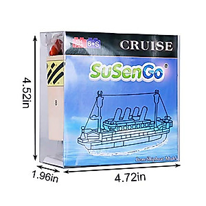 SuSenGo Building Blocks for Titanic ShipBoat 3D Model Educational Gift Toys for Children 194PCS