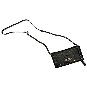 Harley-Davidson Women's Midnight Rider Leather Bi-Fold Clutch w/Strap - Black