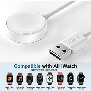 for Apple Watch Charger 2Pack 6.6ft/2m,Fast iWatch Charger Wireless Magnetic Charging Cbale Compatible with Apple Watch Charger Series 8/7/6/5/4/3/2/1/SE