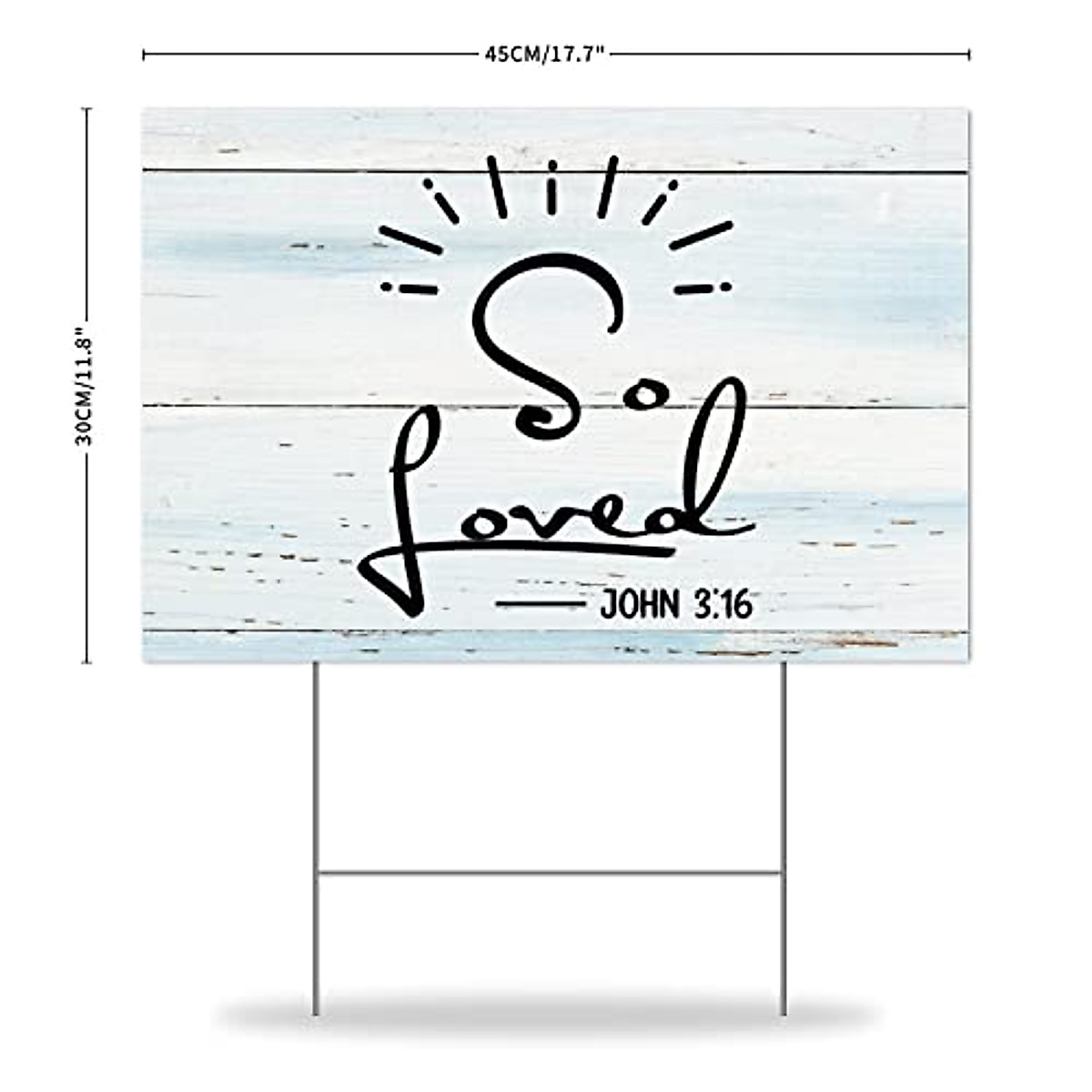 Garden Lawn Sign So Loved Corrugated Yard Sign Housewarming Gift Motivational Quotes for Garage Sales Rent Open House Construction 12"x18"