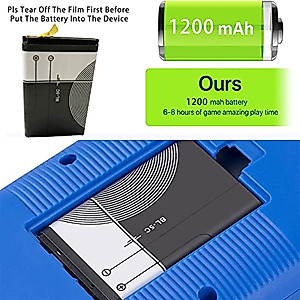 Handheld Game Console for Kids, Retro Handhel Gaming Console for Adults, Mini Portable Hand Held Games with 500 Classic Games 3.0-Inch Color Screen, Support Two Players (Dark Blue)