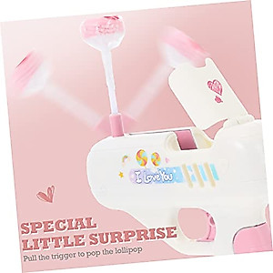 BESTOYARD 4 pcs Candy Gun Birthday Lollipop Shooter pop ups Lollipop Holder Surprise Lollipop Christmas Goodie Bag fillers Lollipop Toy Lollipop Shooter Gift Girl Child Plastic