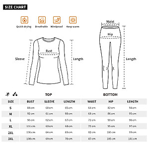 HiZiTi Thermal Underwear for Women Long Johns Set with Fleece Lined Base Layer Suits (Grey, X-Large)