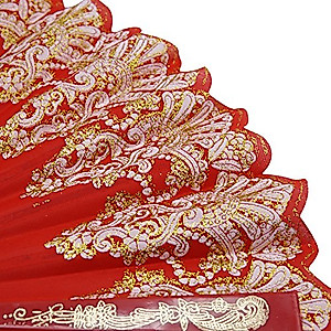 Innolife 5 PCS Spanish Folding Retro Pattern Hand Fan for Women