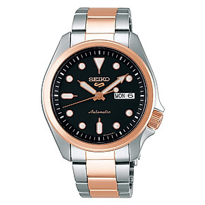 Seiko SRPE58 Seiko 5 Sports Men's Watch Silver-Tone, Rose Gold-Tone 40mm Stainless Steel