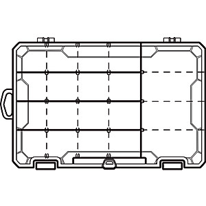 Flambeau Outdoors 4004 Fishing Tackle Box - Includes 15 Dividers, 20 Compartments, Clear Tackle Box Fishing Lure Organizer, Tuff Tainer Tackle Box with Zerust Anti-Rust Dividers