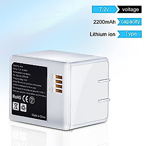 Mrupoo Batteries (2-Pack) Compatible with Arlo Pro, Arlo Pro 2 / Rechargeable 7.2V Upgraded Lithium Li-ion Batteries Pack