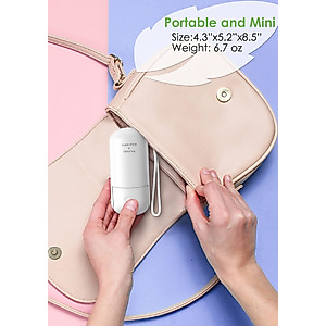 HonHey Handheld Fan Misting Fan, 3 in 1 Hand Fan, Portable, Foldable Personal Mini Fan with Rechargeable Battery Operated and 3 Adjustable Speed[6-13-20 Working Hours] for Girls Women Travelling