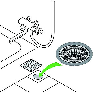 SANEI PH396 Hair Catcher for Unit Bath Drains, Diameter 4.0 inches (102 mm)