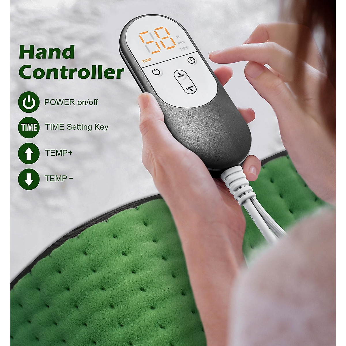 VALGELUIK Heating pad for Back Pain Relief, Heating Pads for Neck, Shoulder, Fathers Mothers Day Gifts for Women, Men, Dad, Mom, Auto-Off,Machine Washable, Moist Dry Heat Options, Extra Large 12"x24"