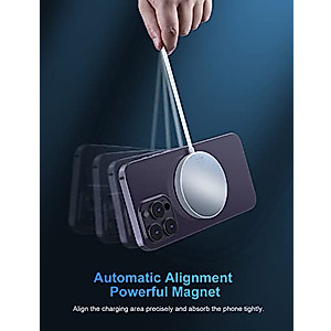 Magnetic Wireless Charger, Magnetic Charging Pad with 20W USB C PD Adapter, Mag-Safe Charger Compatible with iPhone 12/13 Mini/,iPhone 14 Plus,12/13/14 pro/12/13/14 pro max, AirPods 3/pro/pro 2