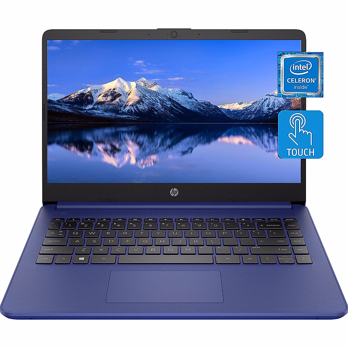 HP Stream Touchscreen Laptop,14 HD(1366x768) Display, Intel Celeron N4020, 2-Core, 2.8 GHz,4GB RAM, 128GB Storage(64GB eMMC+64GB Card), 1-Year Microsoft 365, Win11, Indigo Blue, W/GaLiMu
