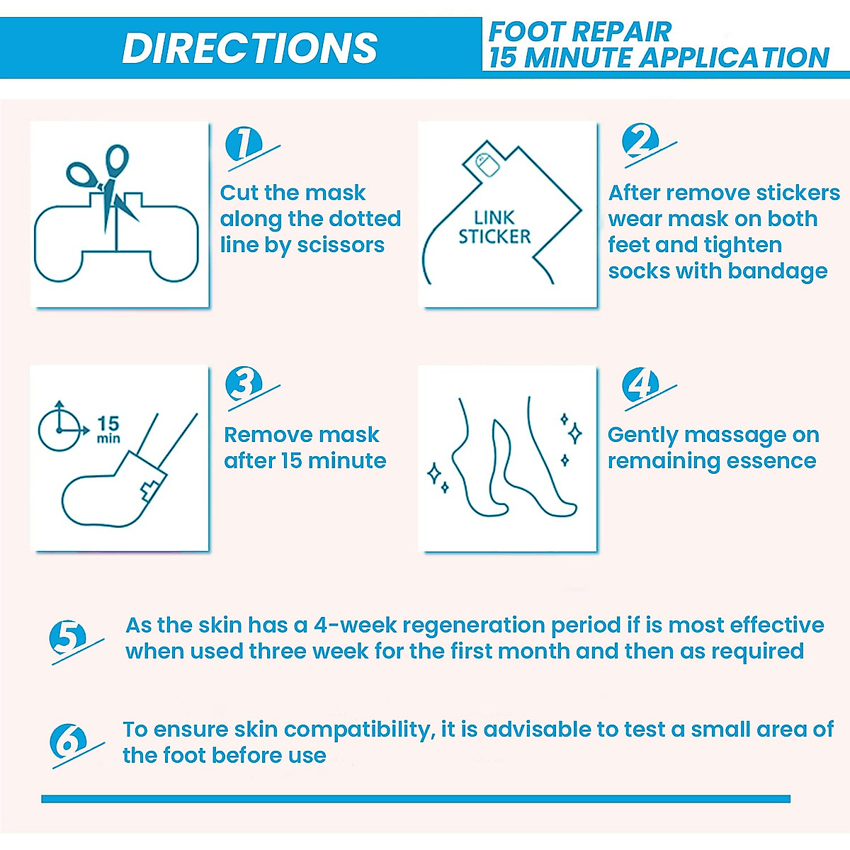 [5PCS Made In Korea] KN FLAX Madforcos Foot moisturizing Mask - Removes Dead Skin for Softer And Smoother Feet - Repairs Rough Heels And Dry Toe Layers - Natural Exfoliation Treatment To Uplift And Rejuvenate Safely