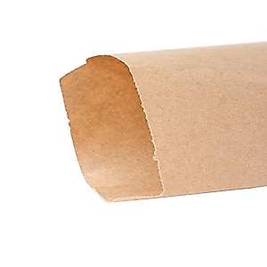 Z ZICOME 5"x8" 100 Pcs Flat Brown Paper Bags Plain kraft Paper Gift Bags for Wedding Favors, Candy Buffets, Crafting Merchandise Business